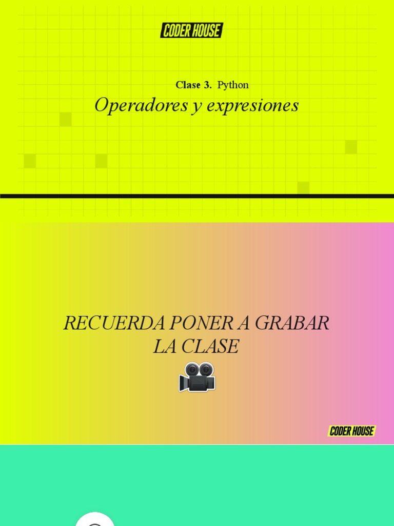 Clase 3 - Operadores y Expresiones | PDF | Python (lenguaje de ...