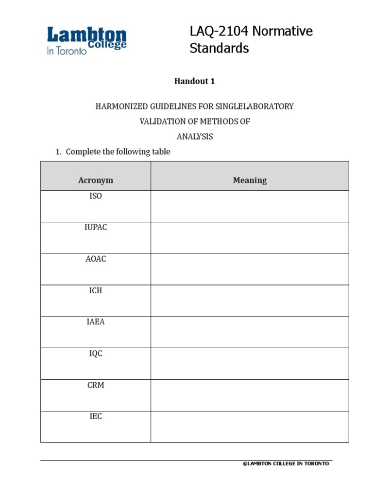 LAQ 2104 Lambton Handout1 .Dotx | PDF | Uncertainty | Sampling (Statistics)