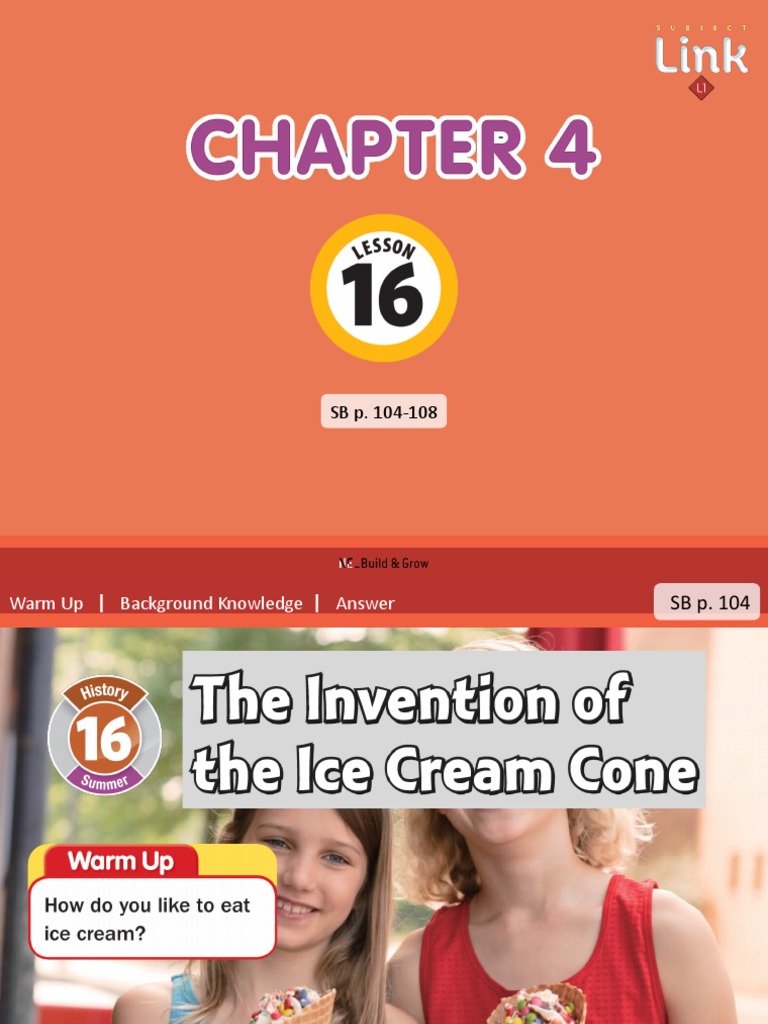 Subject Link 1 Ch4 L16 1 Download Free Pdf Vocabulary Ice Cream