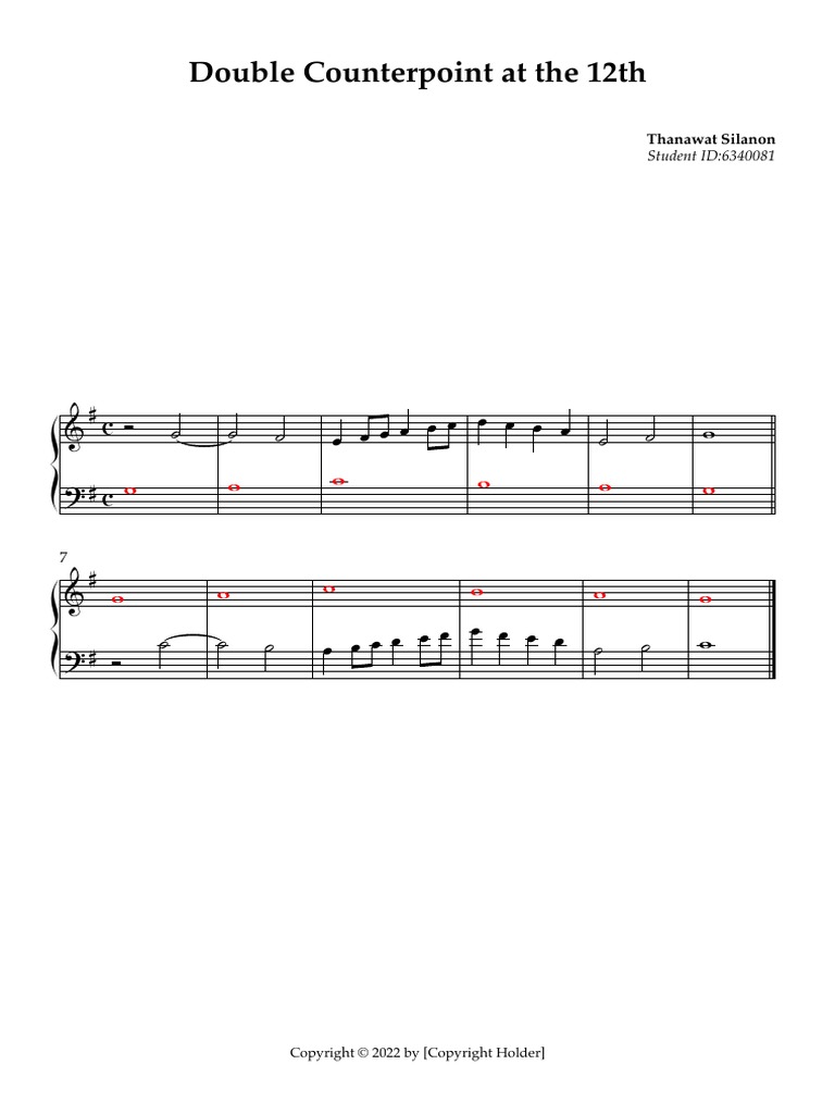 Double Counterpoint at the 12th | PDF