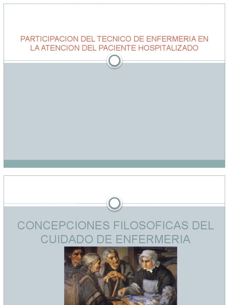 PARTICIPACION DEL TECNICO DE ENFERMERIA EN LA ATENCIONii | PDF | Enfermería | Historial médico