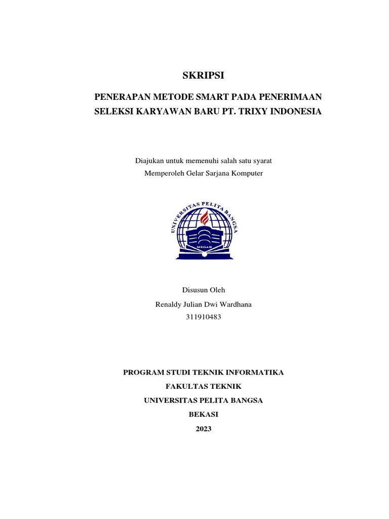 Bab 1 3 Skripsi Penerimaan Karyawan Pdf
