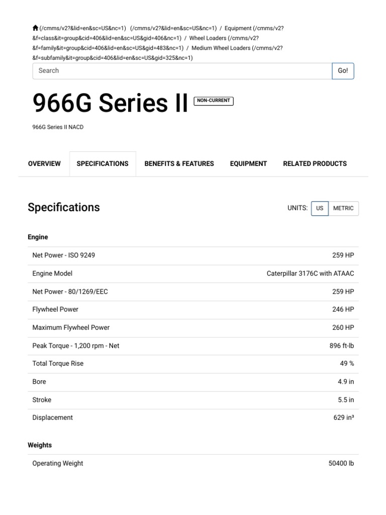 966G Series II - H-CPC | PDF | Horsepower | Loader (Equipment)