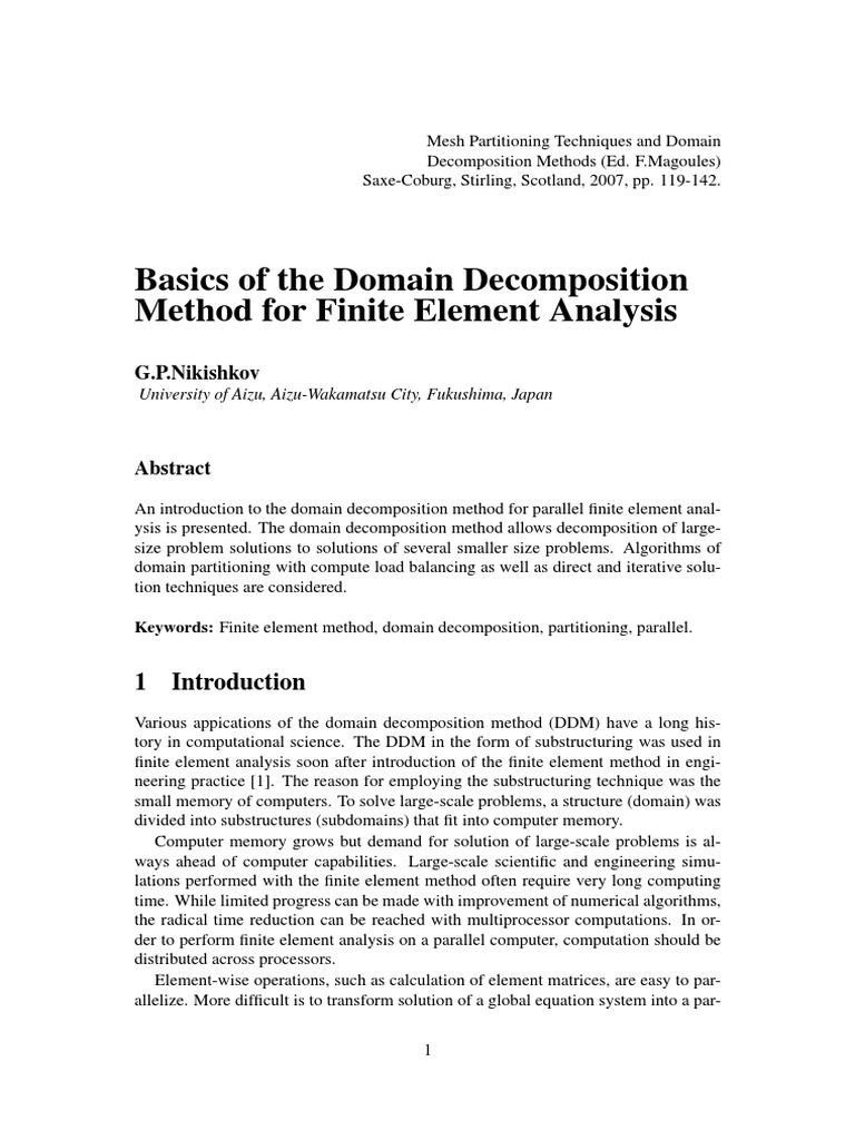 2008 Basics DDM FEA | PDF | Finite Element Method | Matrix (Mathematics)