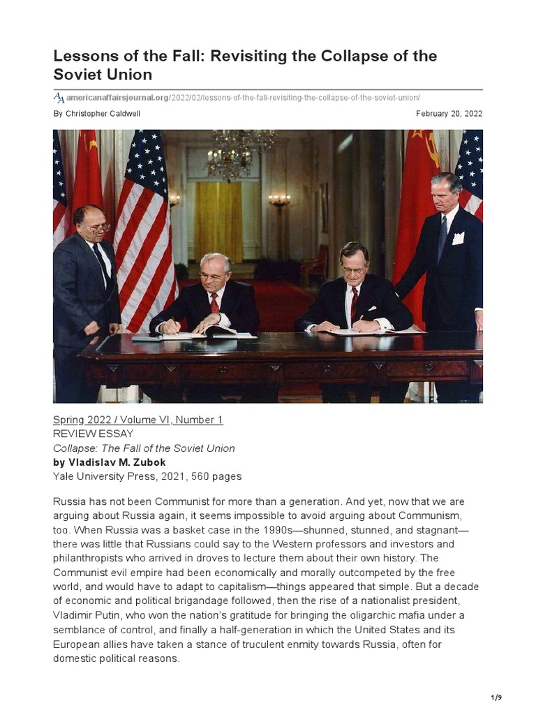 Lessons of The Fall Revisiting The Collapse of The Soviet Union | PDF ...