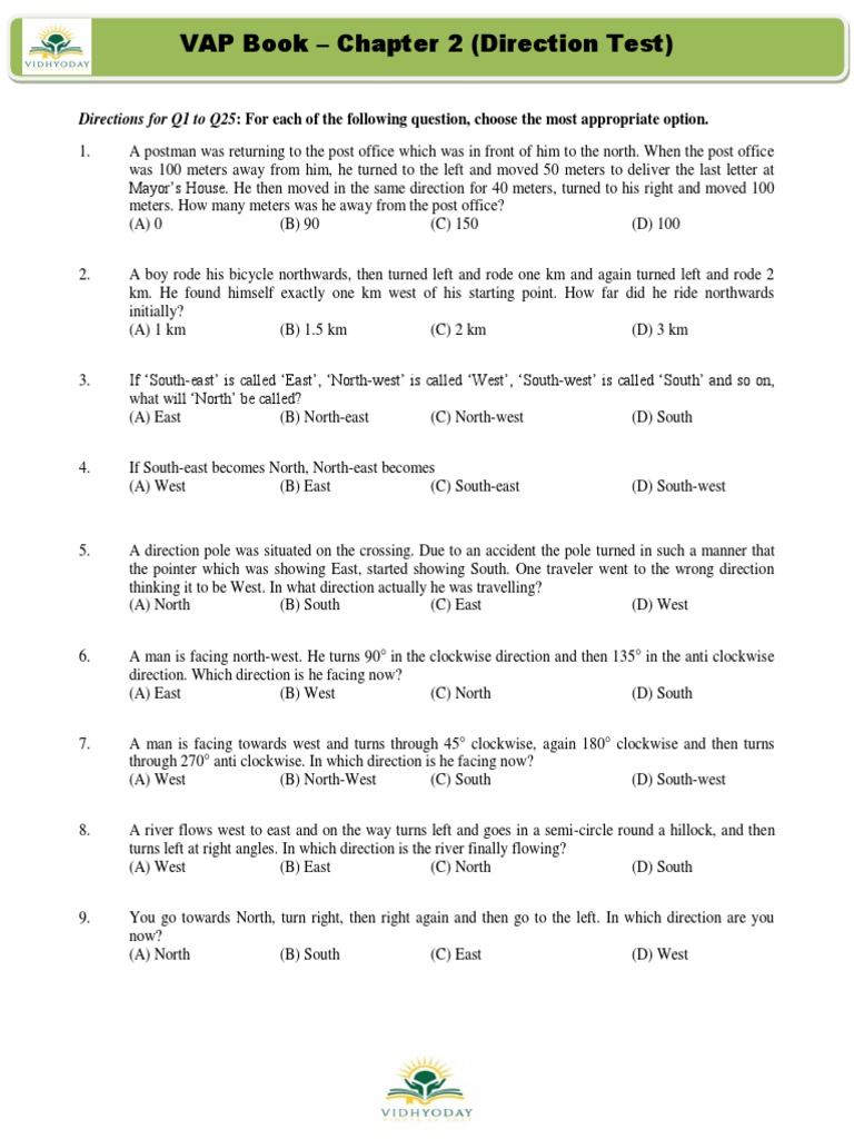 Direction Test | PDF