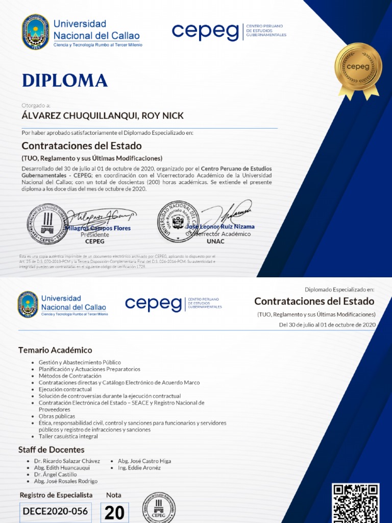 CEPEG - Certificados - CEPEG 2 | PDF