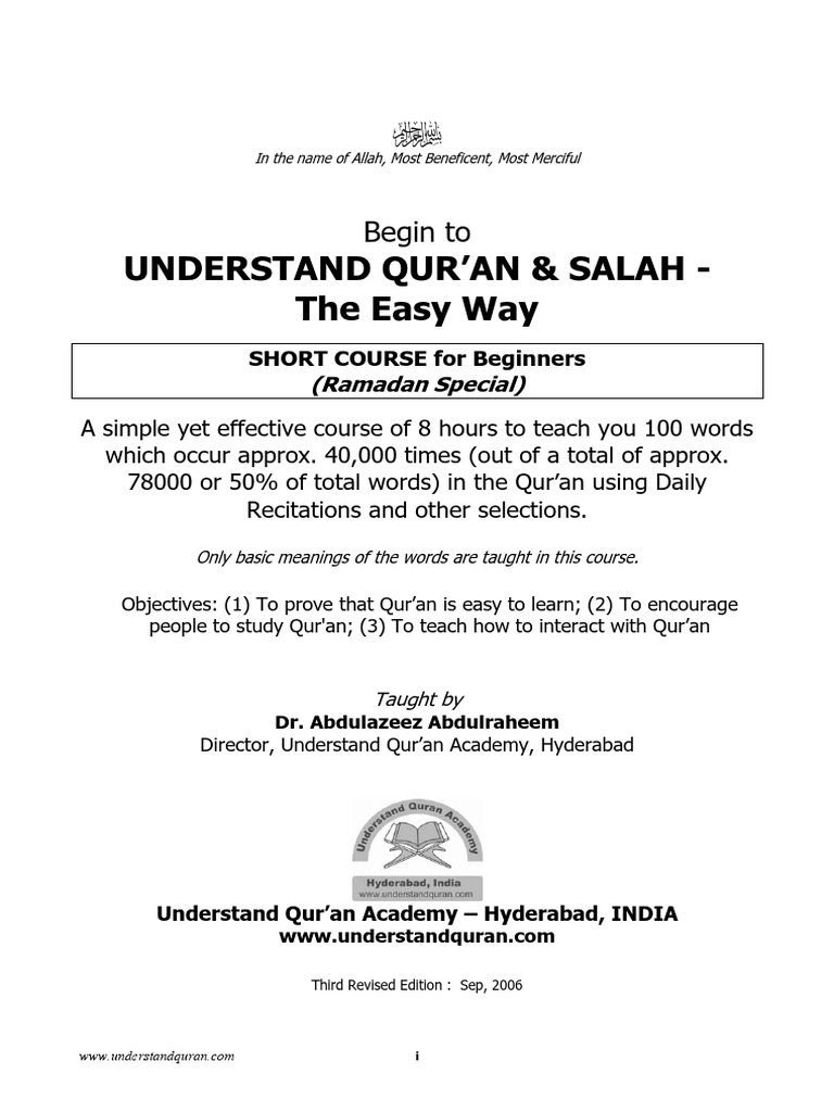 Learning Quran Some Notes | PDF | Quran | Islam