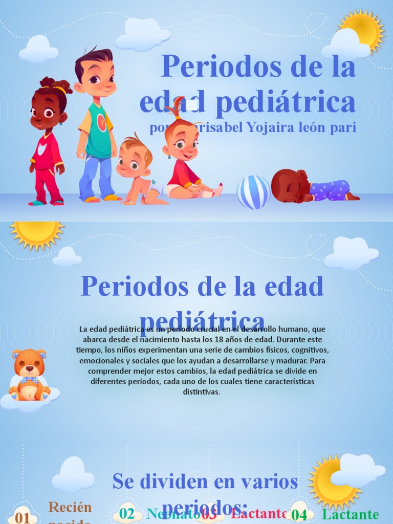 Periodos de La Edad Pediatrica | PDF | Pediatría | Desarrollo humano