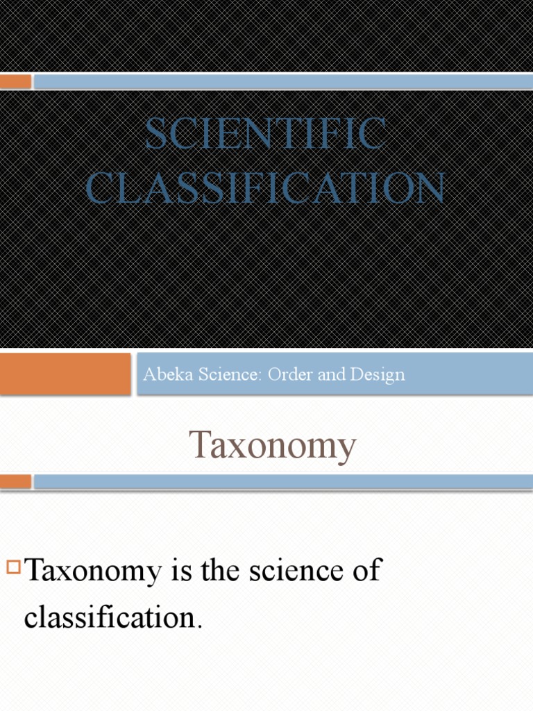 Abeka 7th Science 1.4 Classification | PDF | Biological Classification ...