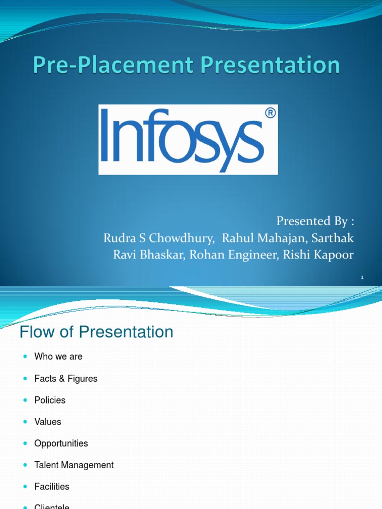 Infosys Presentation Overview | PDF | Employment | Labour