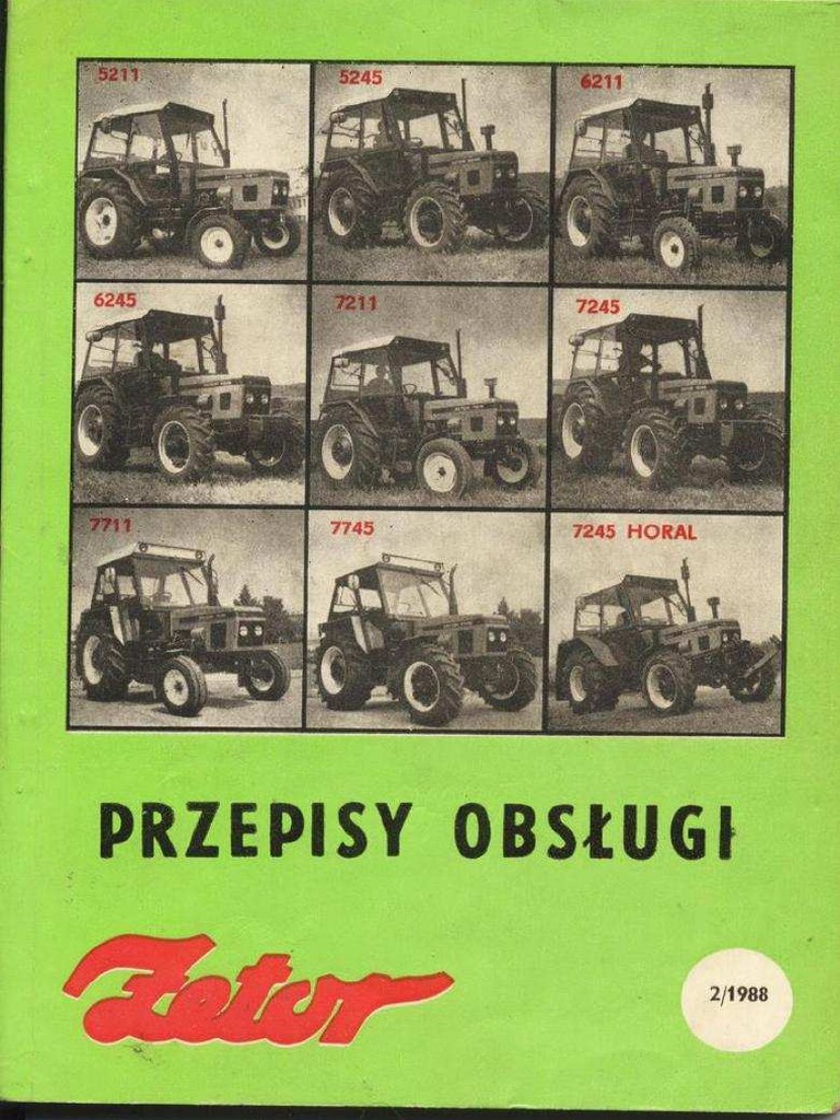 Instrukcja Obsługi Zetor 5211-7245 | PDF