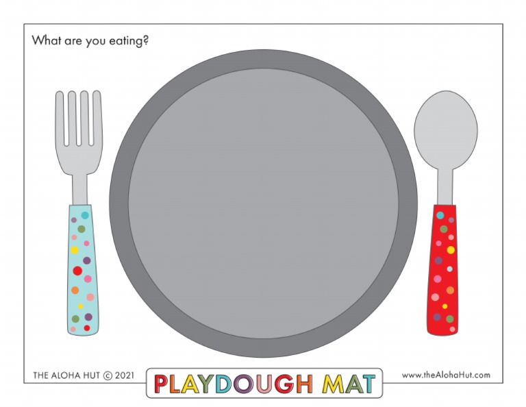 Playdough Mats PLATE by The Aloha Hut | PDF