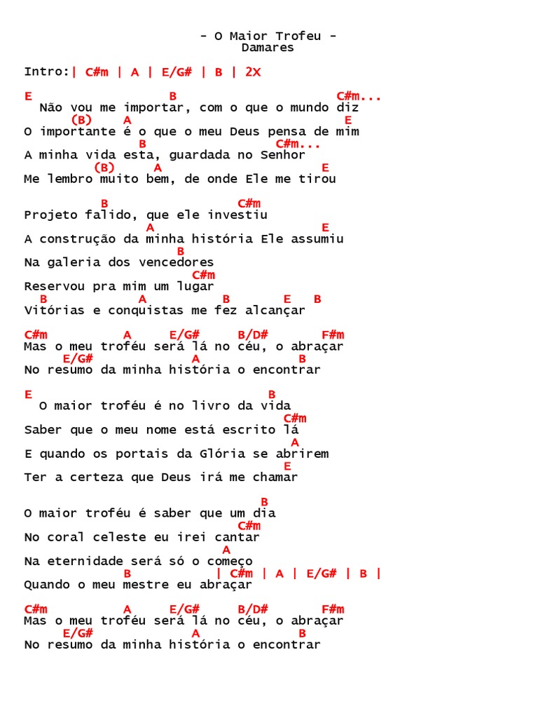 O Maior Trofeu | PDF