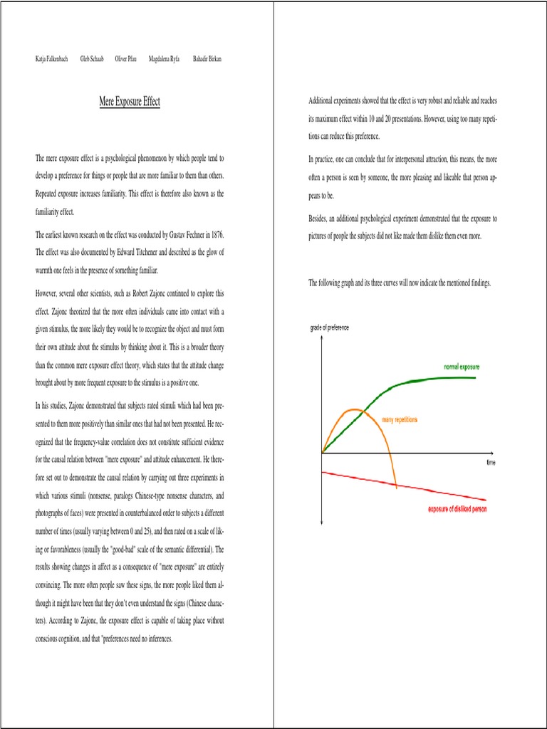 Mere Exposure | PDF | Mental Processes | Psychological Concepts