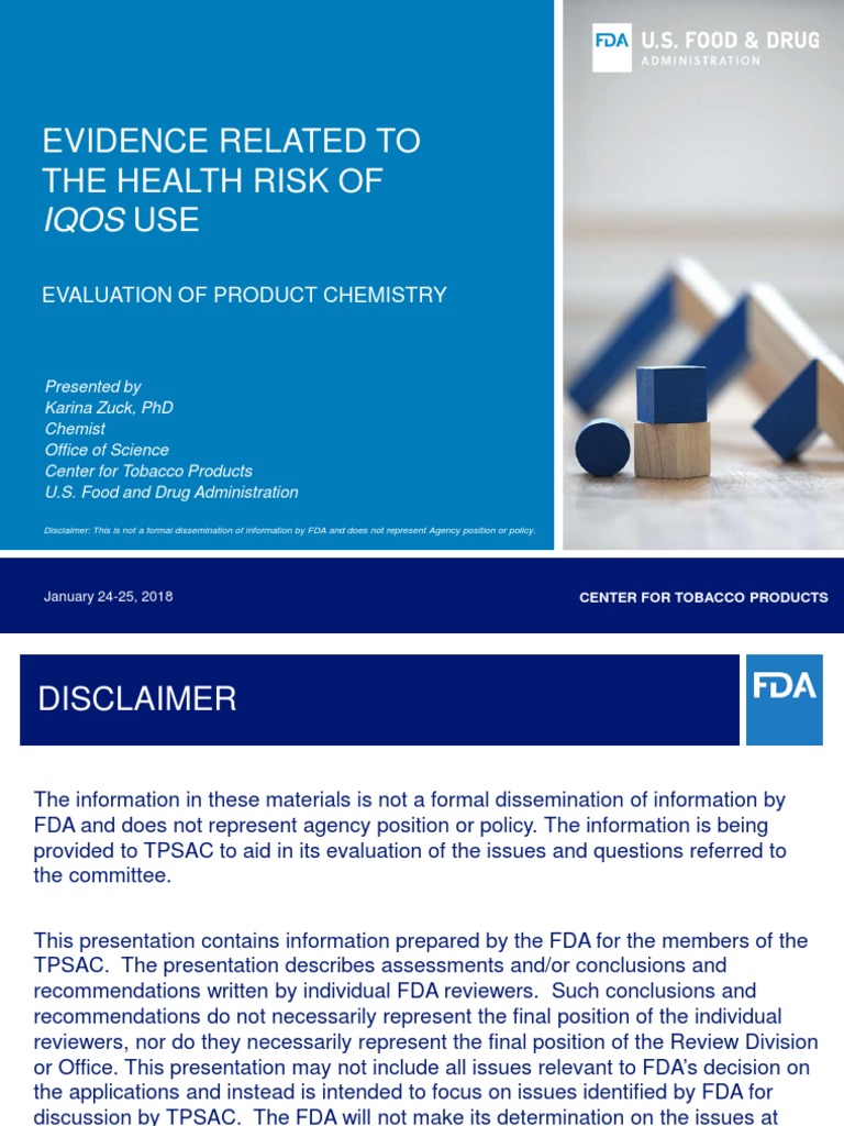 January 24 25 TPSAC Meeting FDA Presentations Karina Zuck PHD | PDF ...