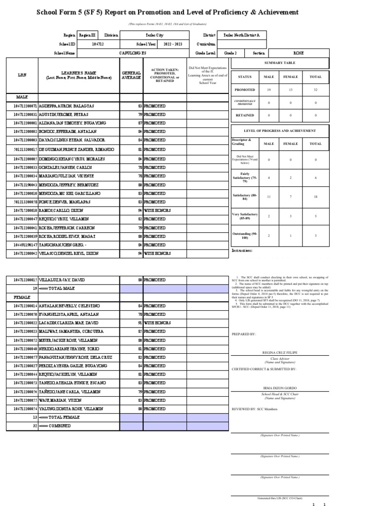 Sf5 - 2022 - Grade 2 - Rose | PDF