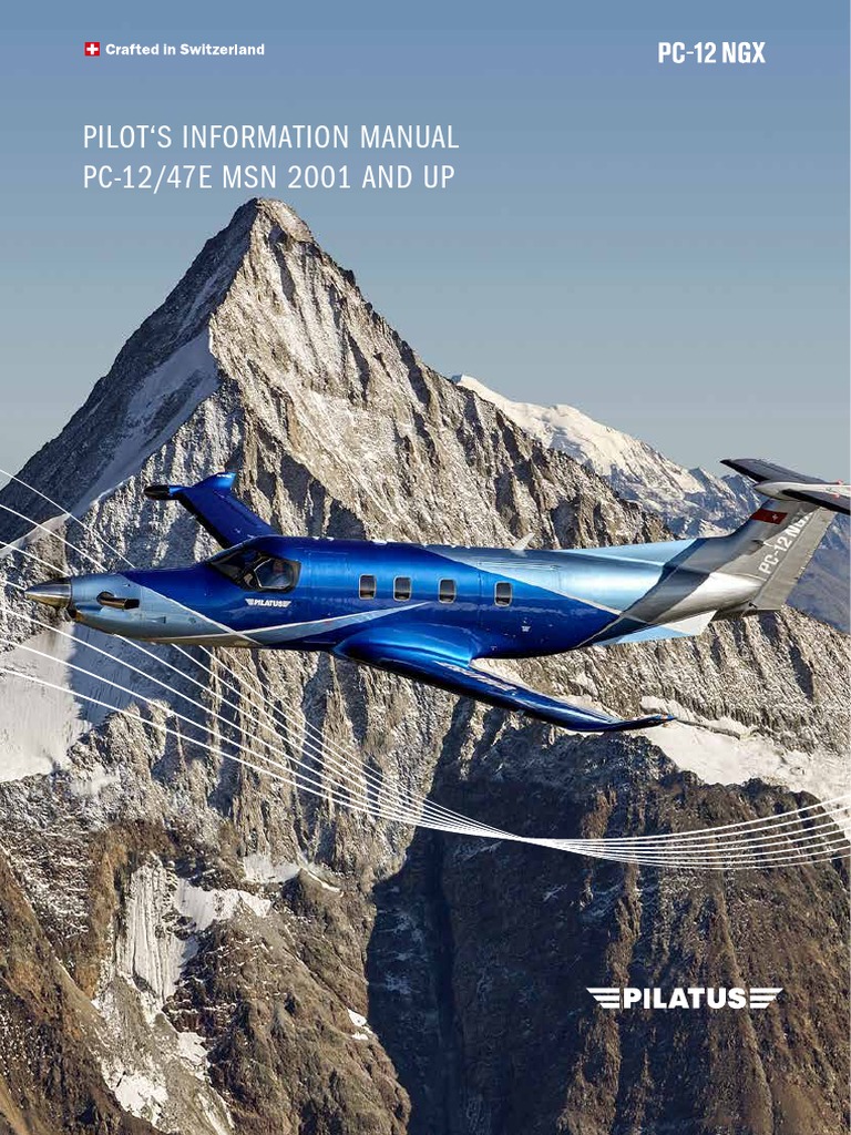 Pilatus PC-12 Aircraft Pilot Information Manual Part 1 | PDF | Flight | Airspeed