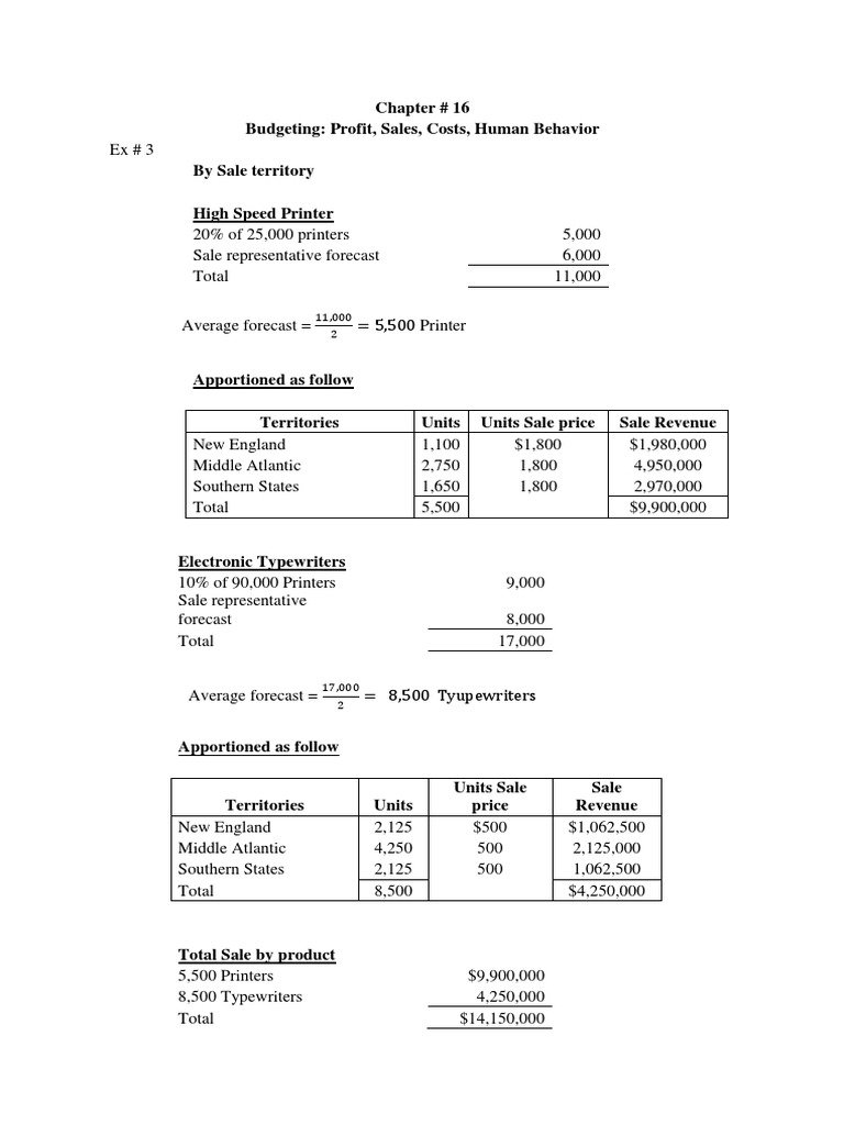 CH # 16 Budgeting | Download Free PDF | Management Accounting | Business