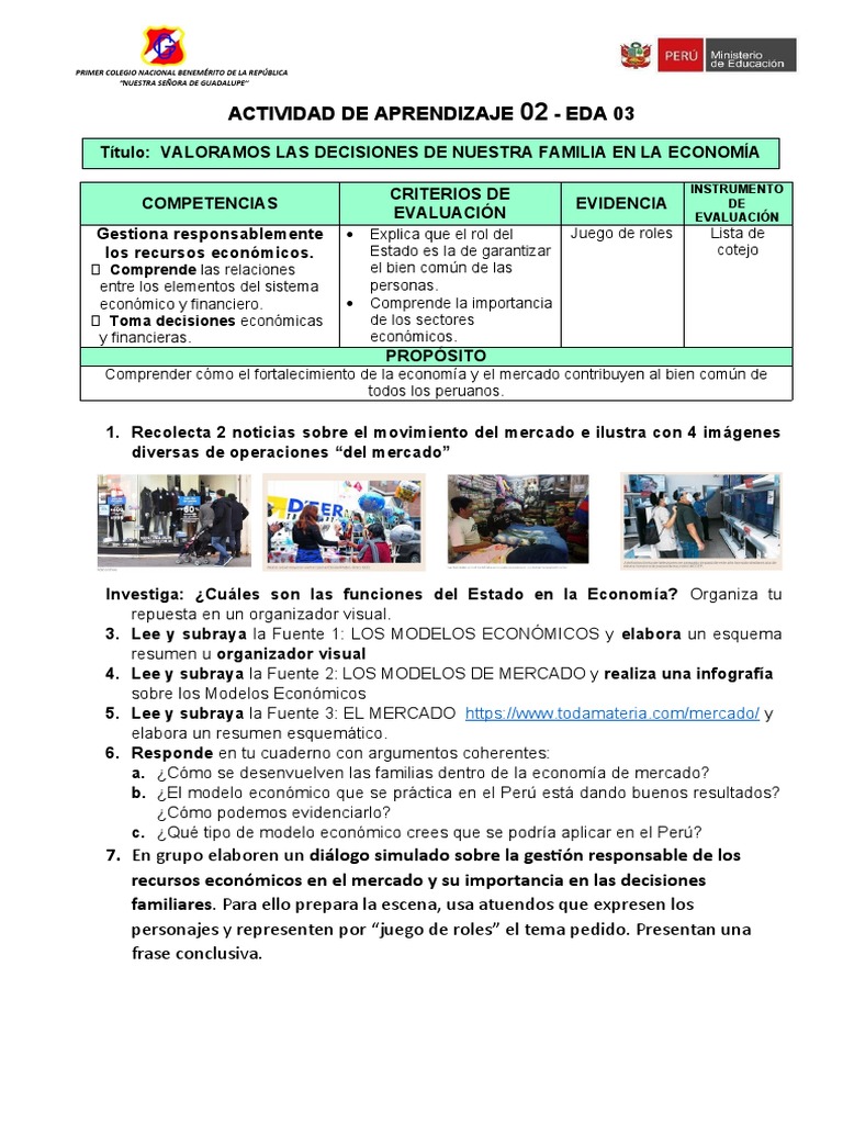 Actividad 02 Eda #3 Tercero de Secundaria NSG Eerd | PDF | Evaluación | Perú