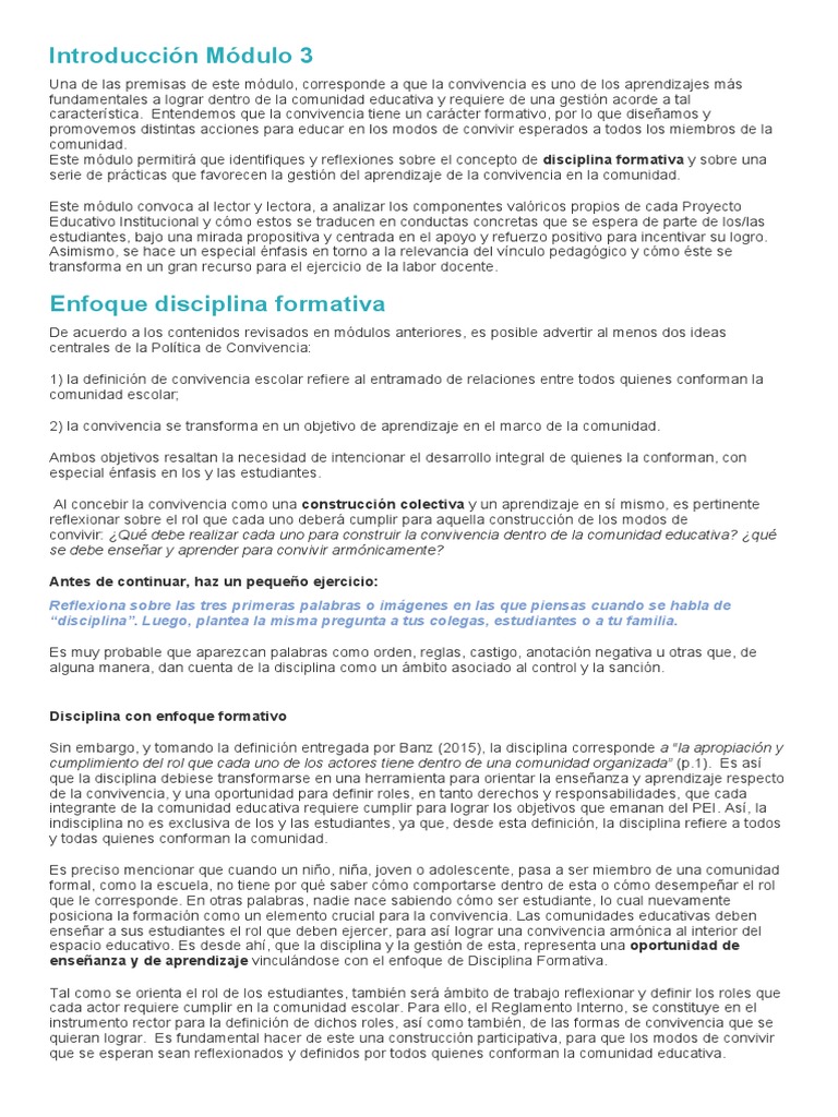 Módulo 3 | PDF | Enseñando | Aprendizaje