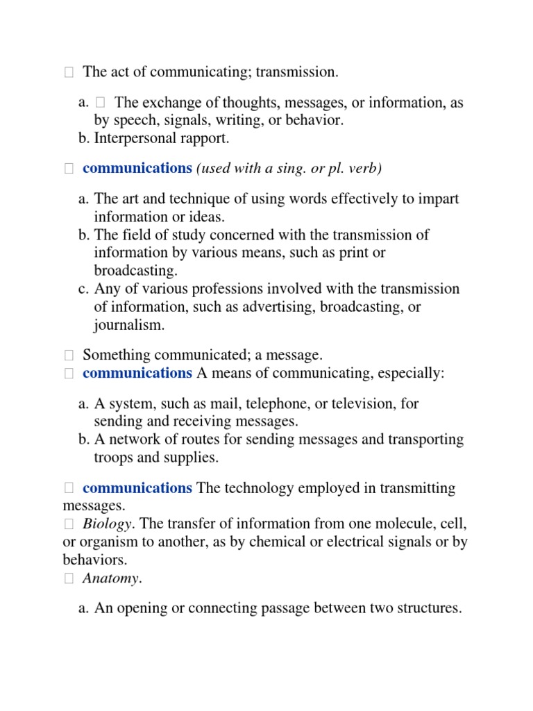 The Act of Communicating | Communication | Information