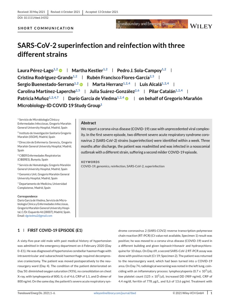 Infección y reinfección SARS-Cov-2 | PDF | Single Nucleotide Polymorphism | Microsatellite