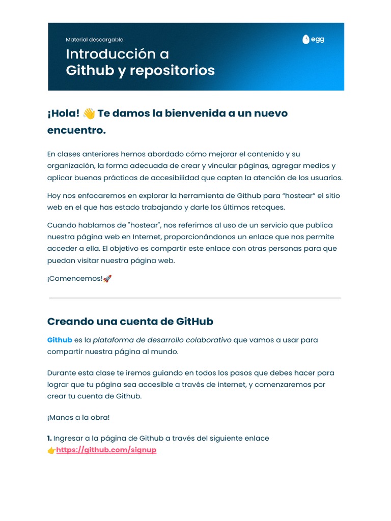 Introducción A GitHub y Repositorios | PDF | Red mundial | Internet y web