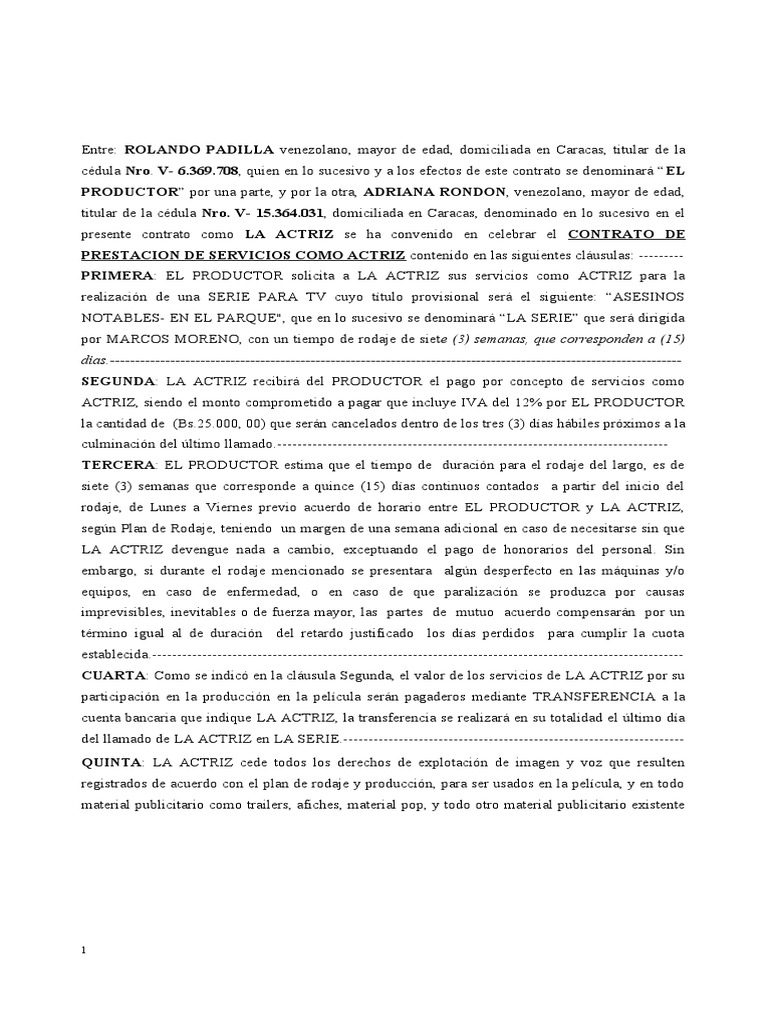 Contrato Talento | PDF
