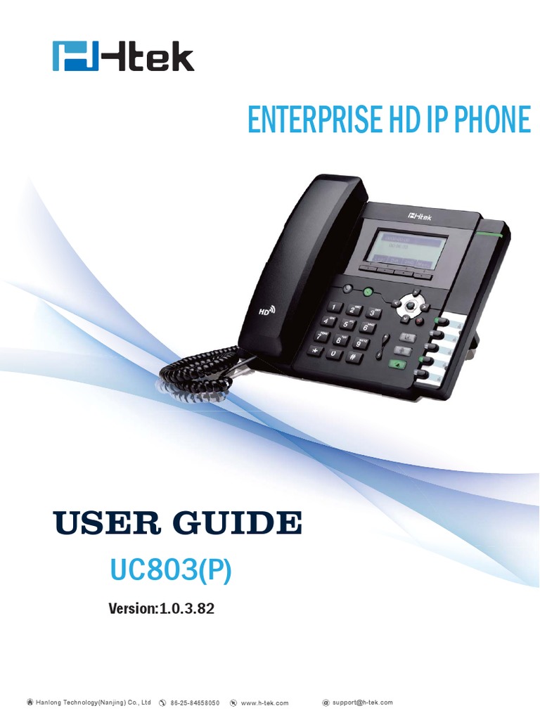 Ipphone Htek 803p Manual | PDF | Ip Address | Computer Network