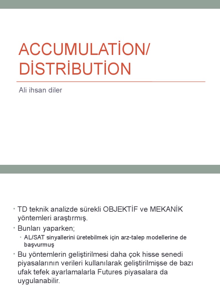 Accumulation Distribution | PDF