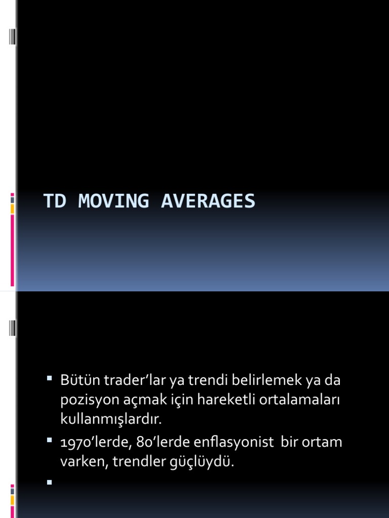 TD Moving Averages | PDF