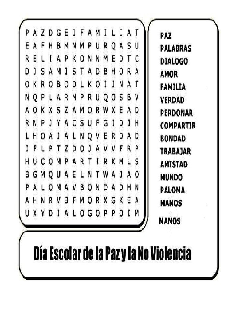 Sopa de Letra de La Paz | PDF