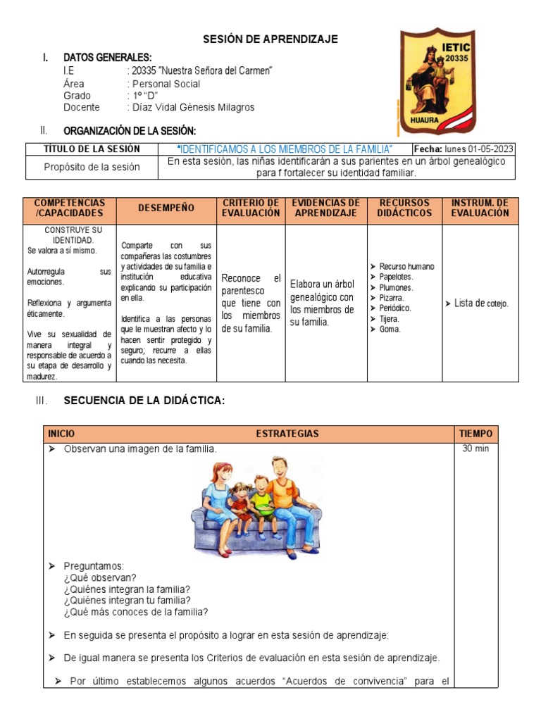 Identificación de Miembros Familiares | PDF | Evaluación | Aprendizaje