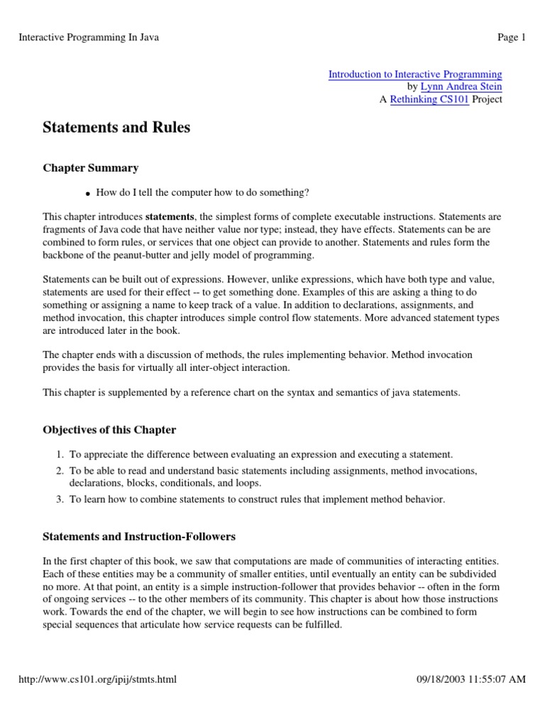 Stmts ch6 | PDF | Control Flow | Boolean Data Type