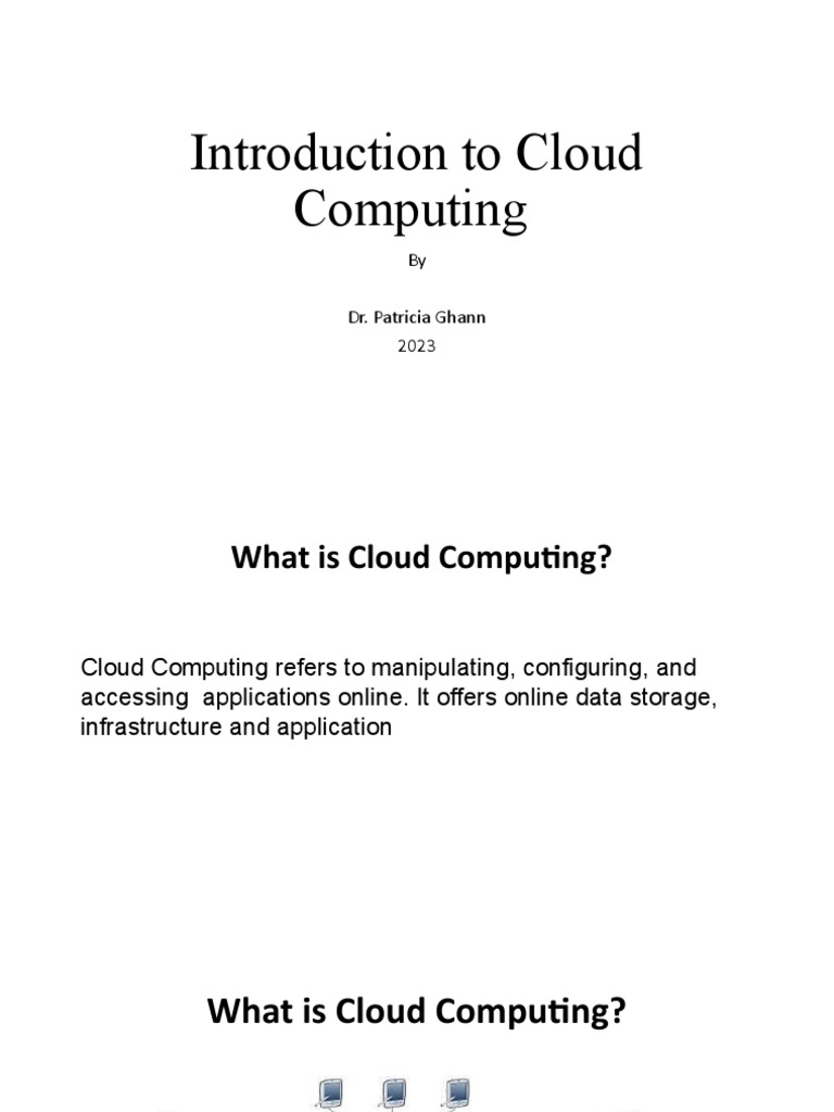 Introduction to Cloud Computing 1 | PDF | Cloud Computing | Virtual Machine