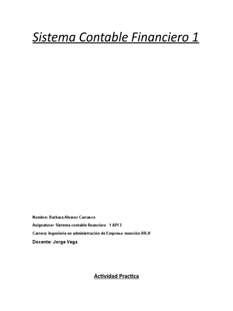 Sistema Financiero Api 3 | PDF | Contabilidad | Negocios económicos