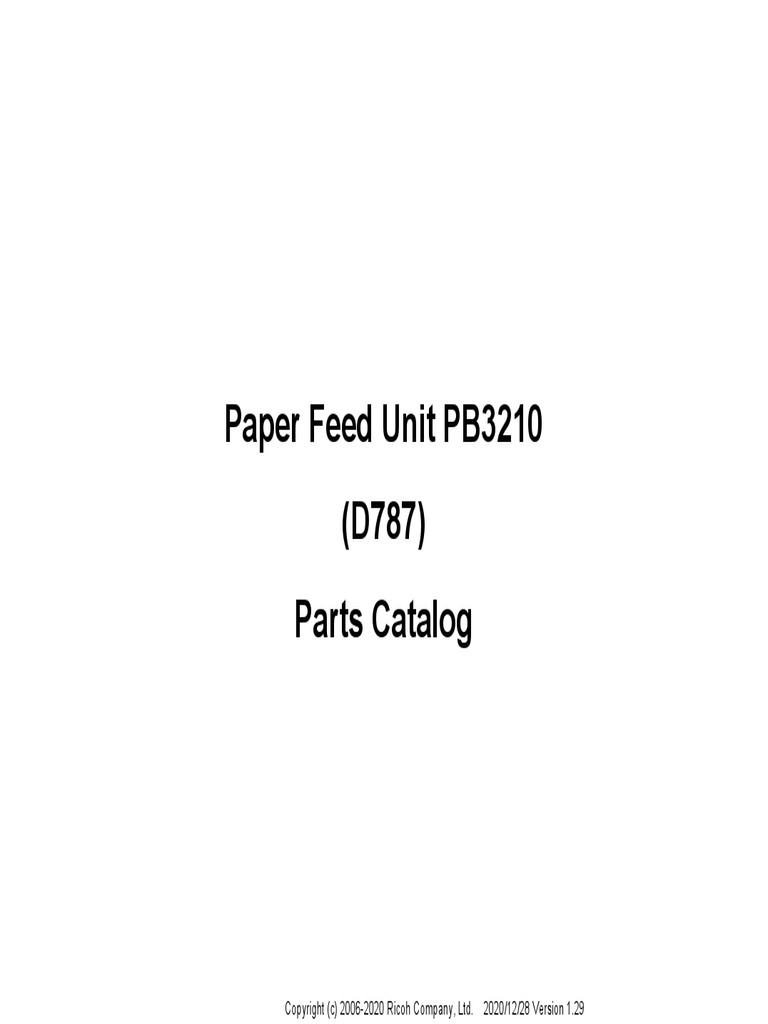MP c3003 Paper Feed Unit | PDF | Belt (Mechanical) | Clutch