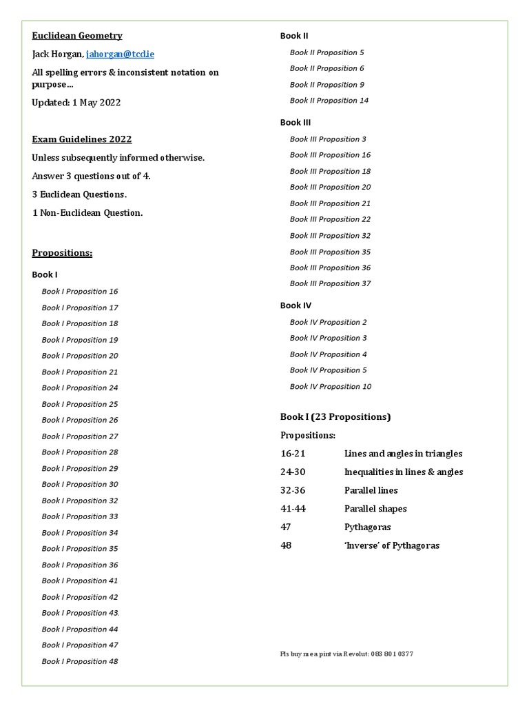 Euclidean Geometry Jack Horgan Rough Work | PDF | Triangle | Theorem