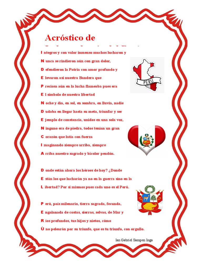 Acrostico Dia de La Independencia | PDF