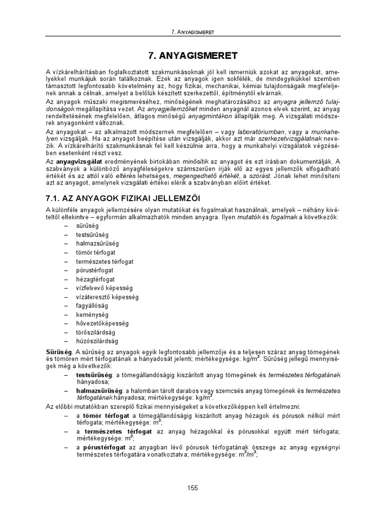 Anyagismeret - A1 | PDF