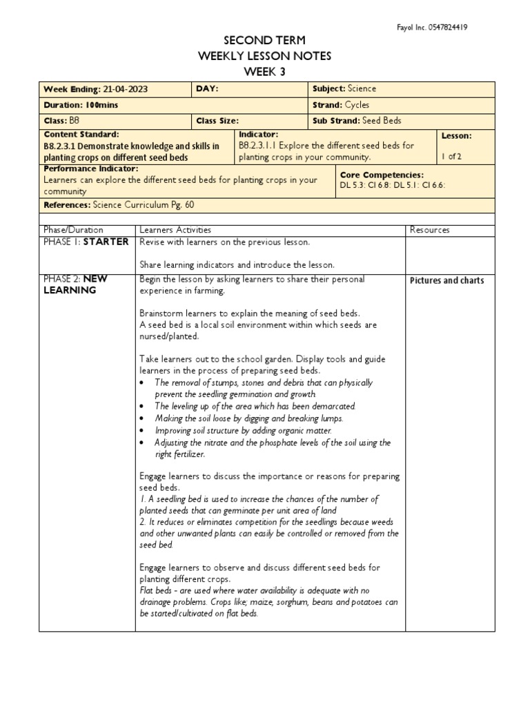 B8 Sci WK3 | Download Free PDF | Learning | Seed