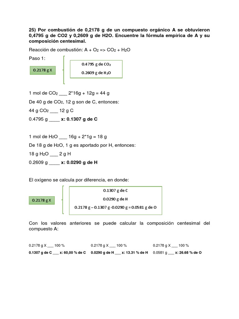 Quimica Ejercicio 25 | PDF