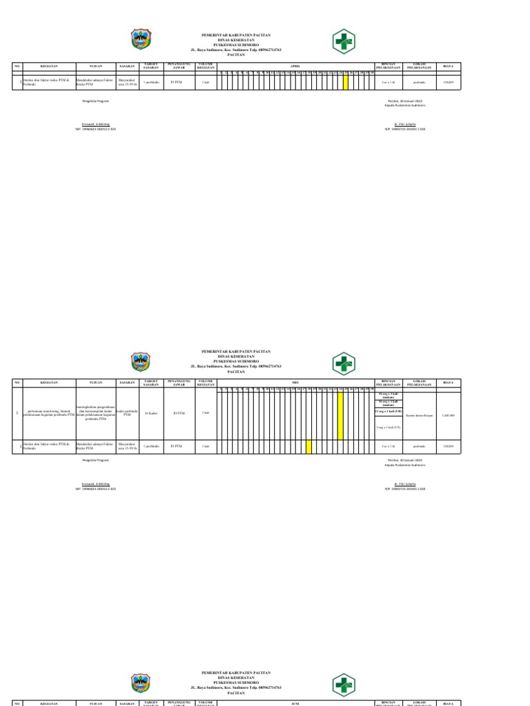 FORMAT RPK BULANAN PTM 2022 | PDF