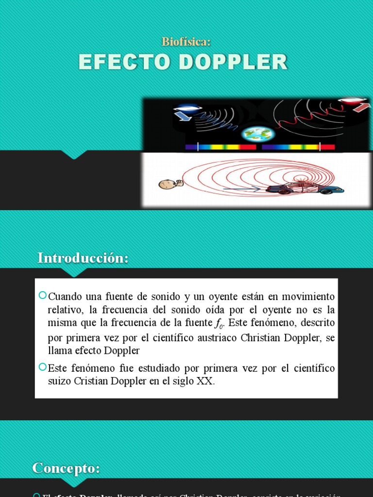 Biofísica. Efecto Doppler | PDF | Efecto Doppler | Fenomeno fisico