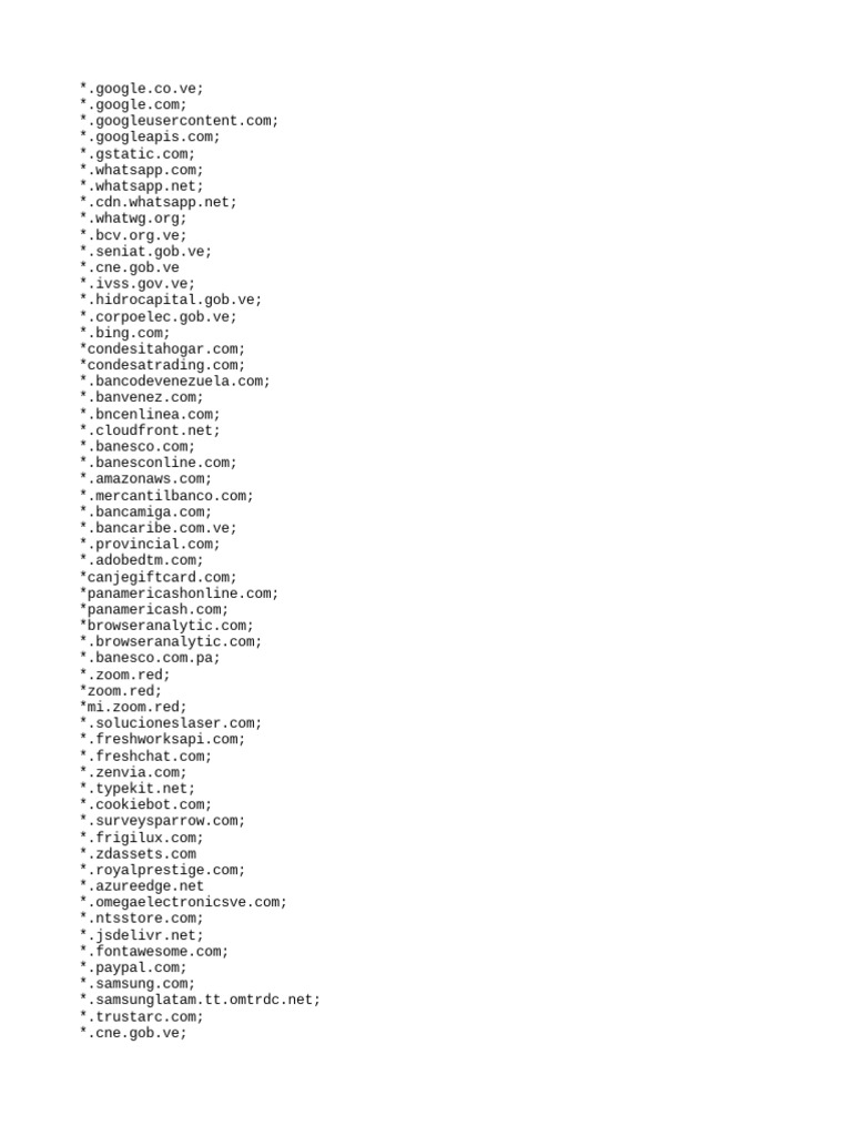 Lista de URLs | PDF