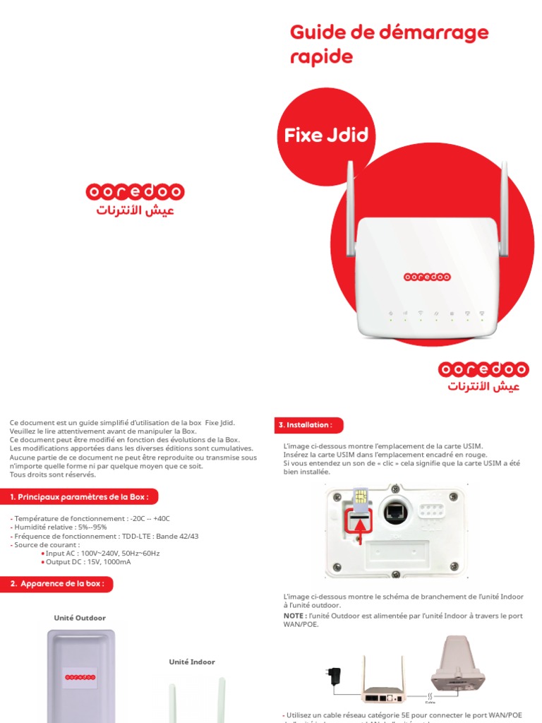 Guide d'utilisation Box Fixe Jdid | PDF | Adresse IP | Pare-feu ...