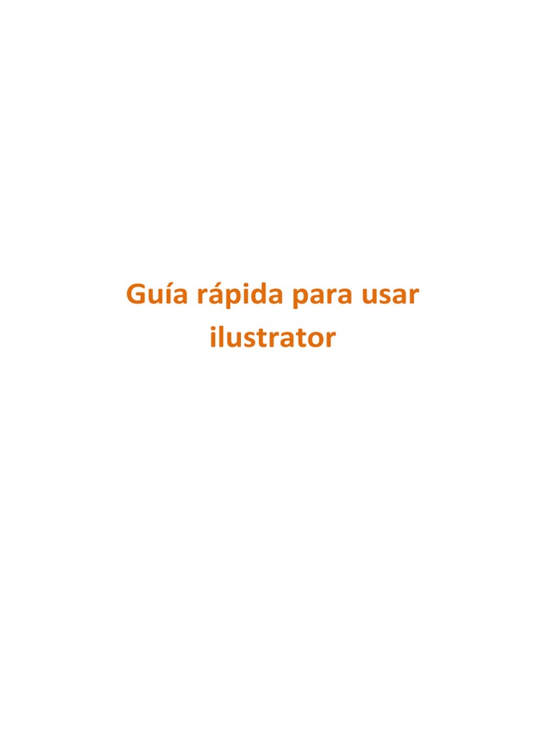 Guía Rápida para Usar Ilustrator | PDF | Color | Informática