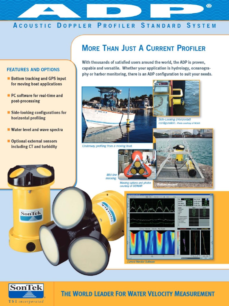 YSI ADP ADCP Current Meter - ADP - Brochure | PDF