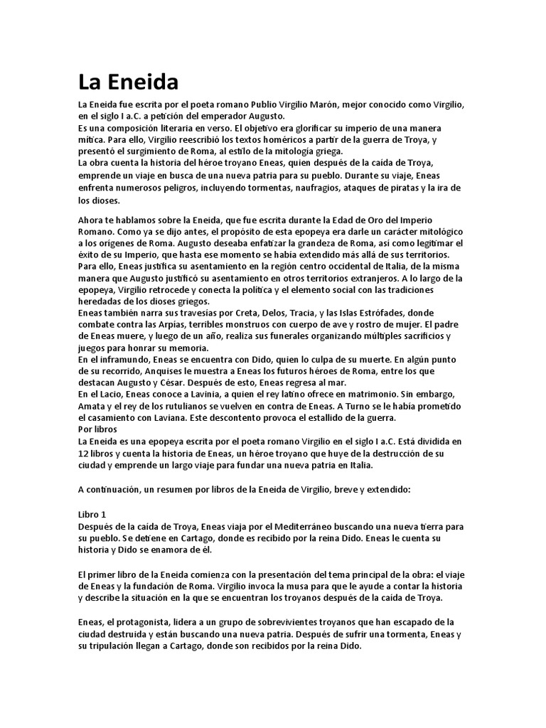 La Eneida | PDF | Eneas | Eneida